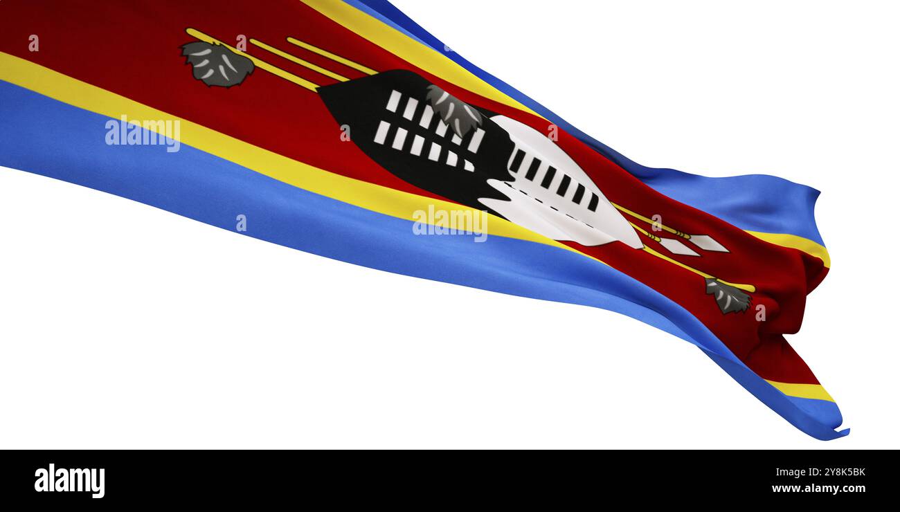 3D Render of a Eswatini Flag isolated on a white background Stock Photo - Alamy