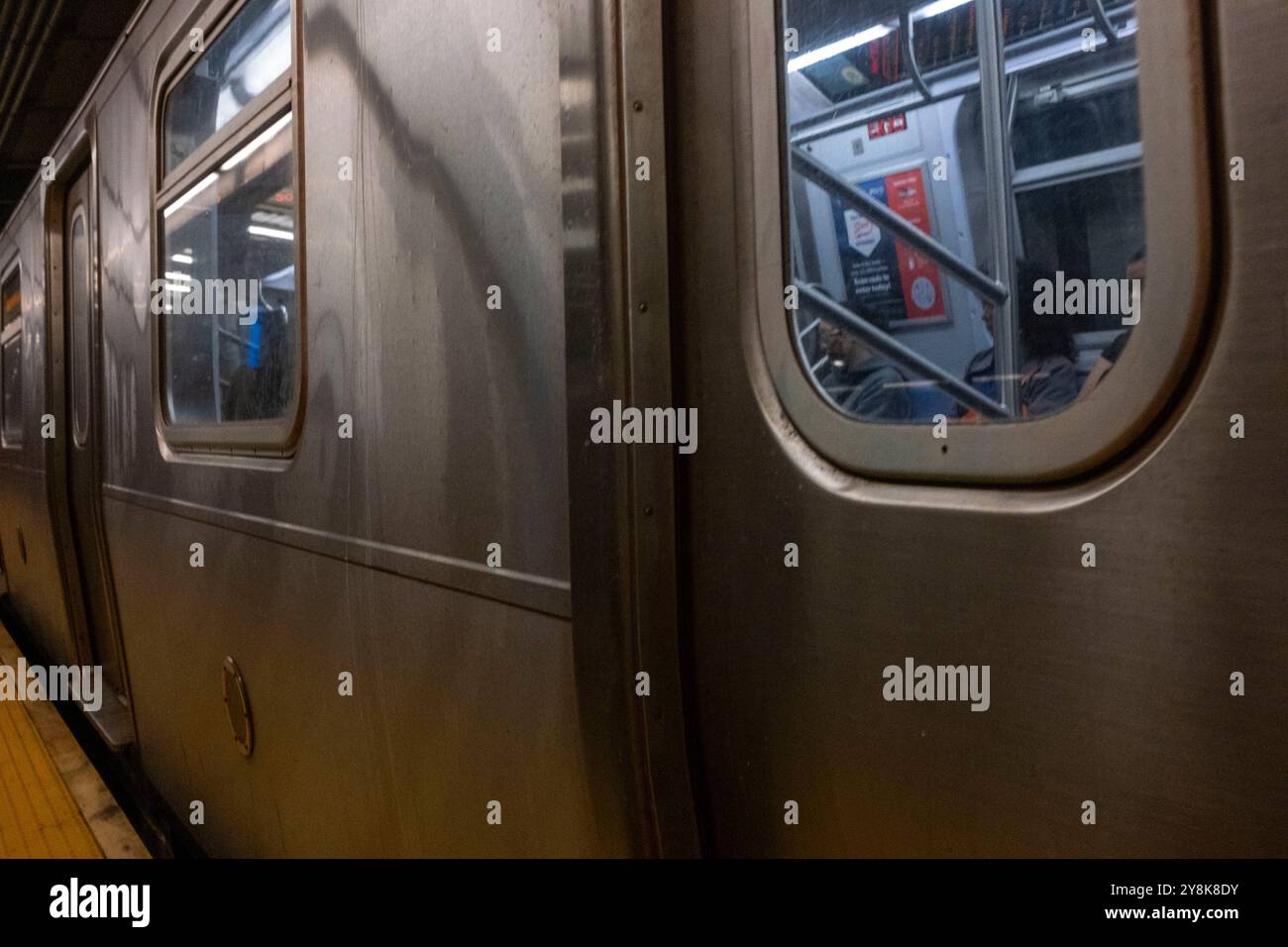 NEW YORK, NEW YORK, USA – AUGUST, 20 2024: A New York subway train ...