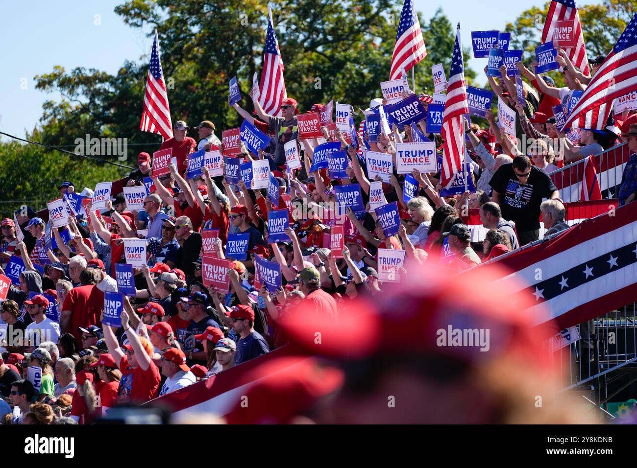 Butler, United States. 05th Oct, 2024. Trump rally in Butler during a ...