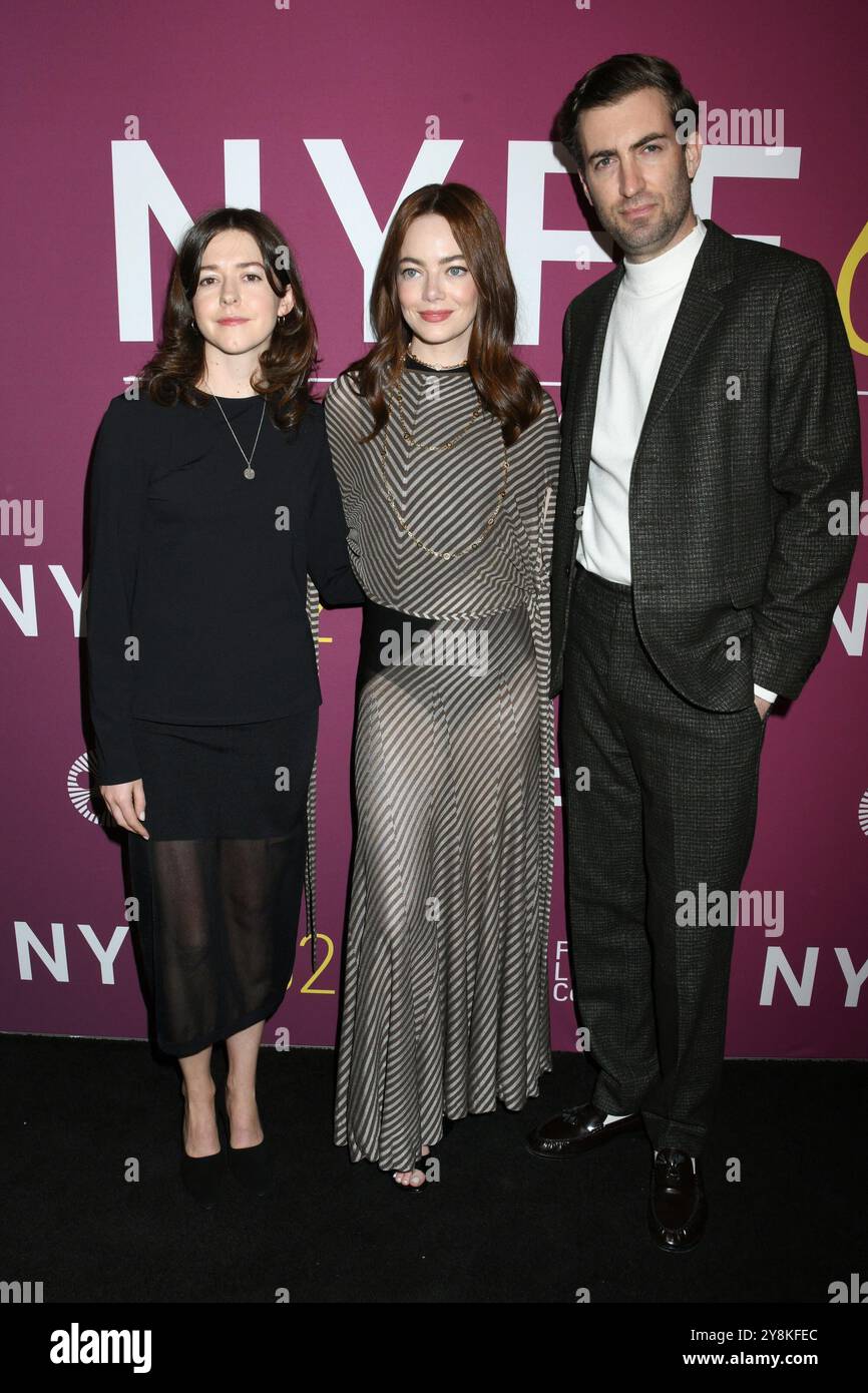 Ali Herting, Emma Stone, Dave McCary at arrivals for The 62nd New York ...