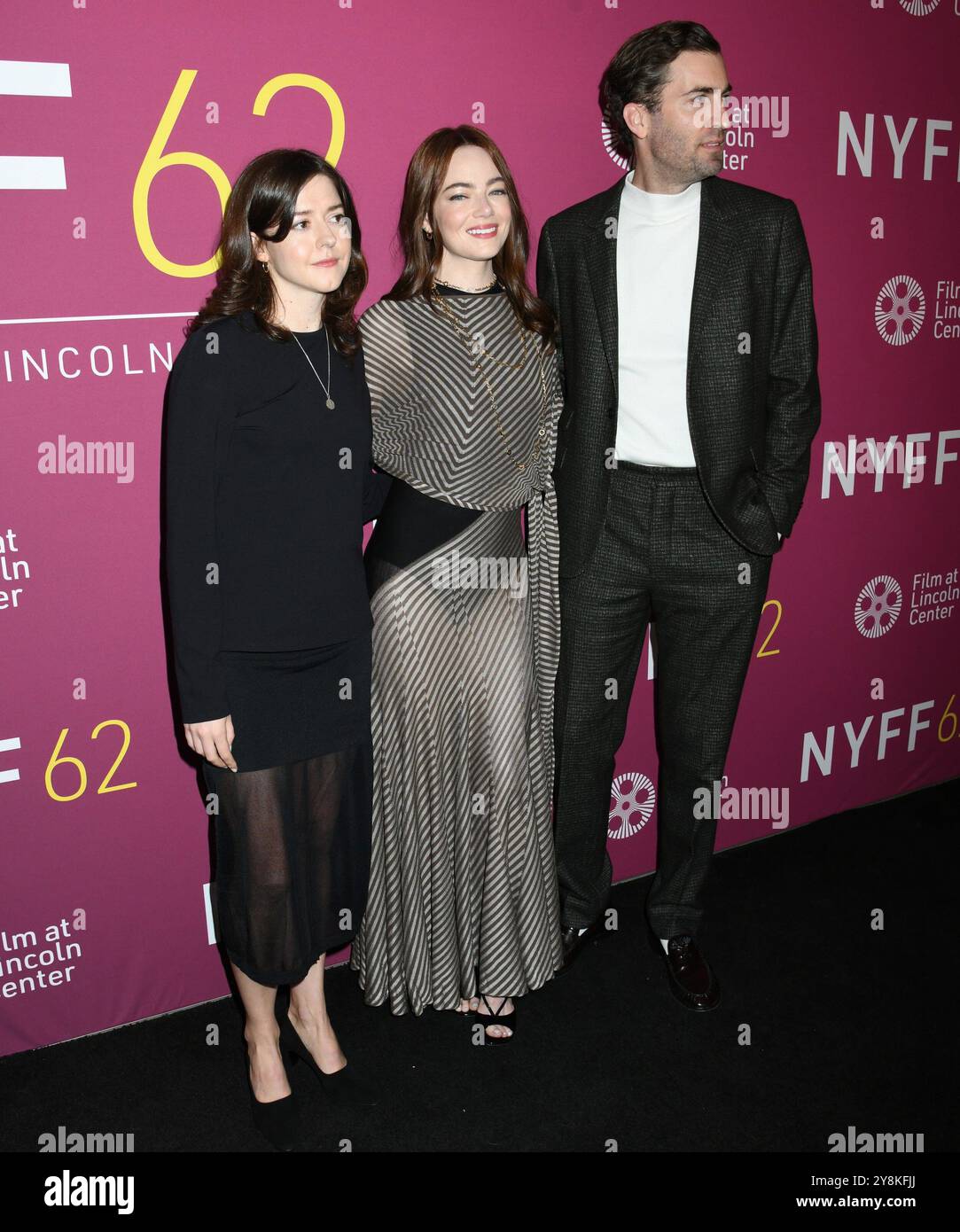 Ali Herting, Emma Stone, Dave McCary at arrivals for The 62nd New York ...