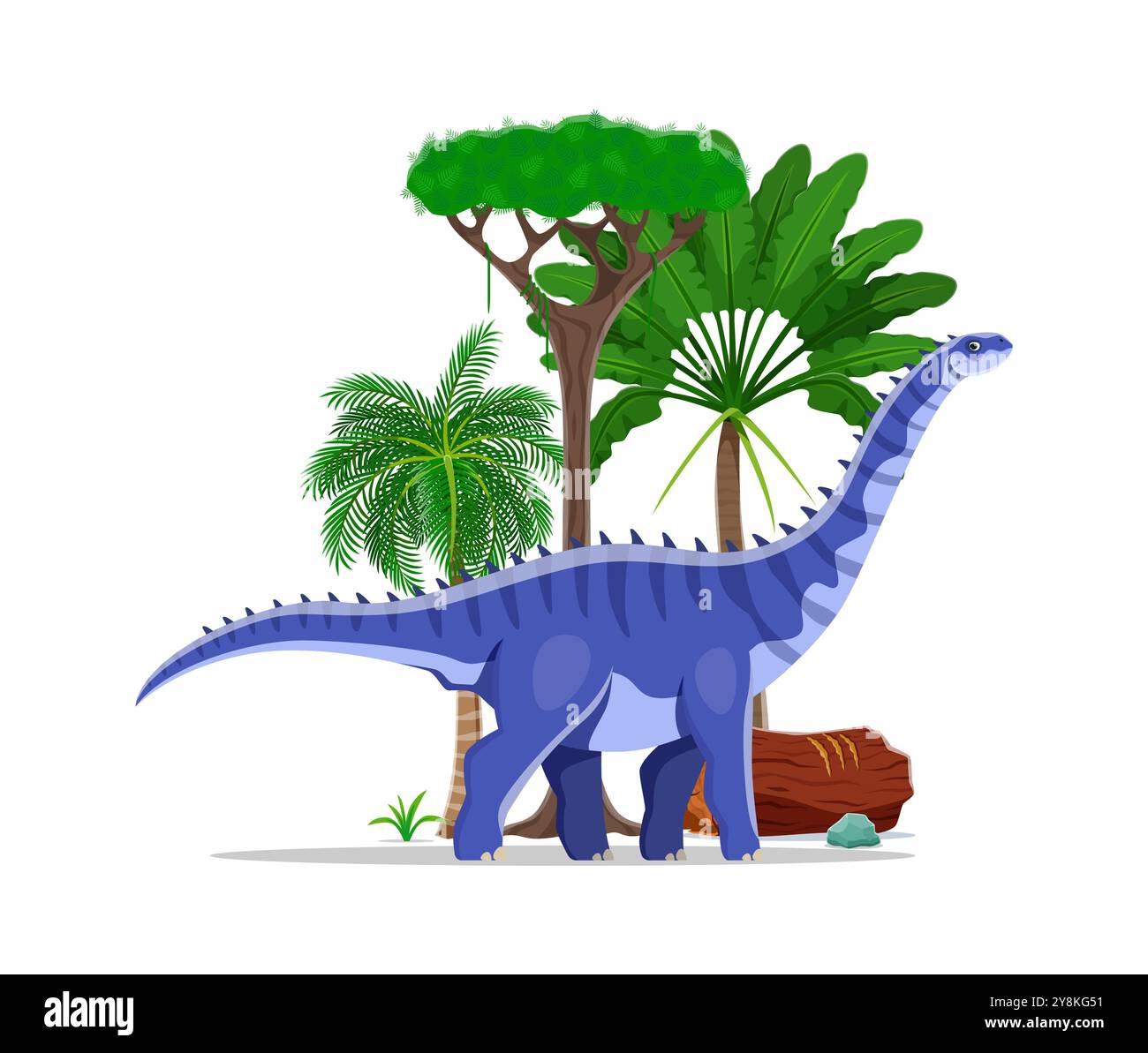 Hypselosaurus prehistoric dinosaur cartoon character from the Late ...