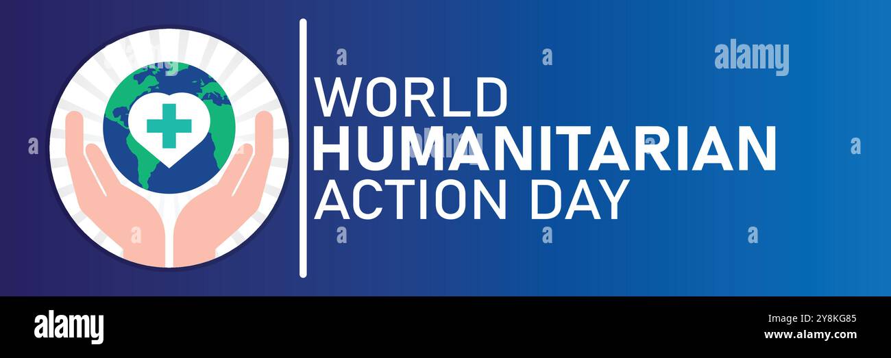 World Humanitarian Action Day. Suitable for greeting card, poster and ...