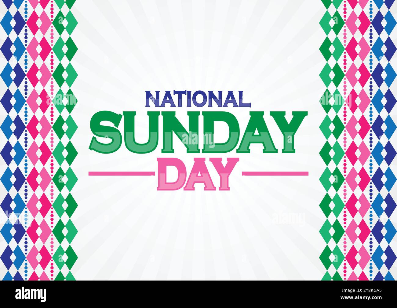 National Sunday Day. Suitable for greeting card, poster and banner ...