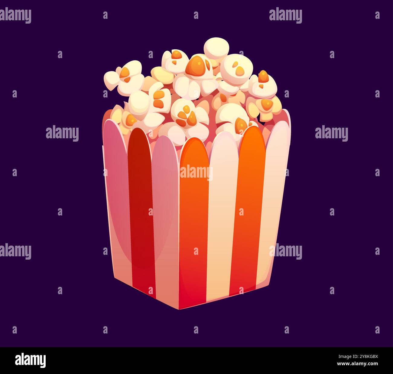 Cartoon fast food pop corn bucket, isolated vector carton disposable ...