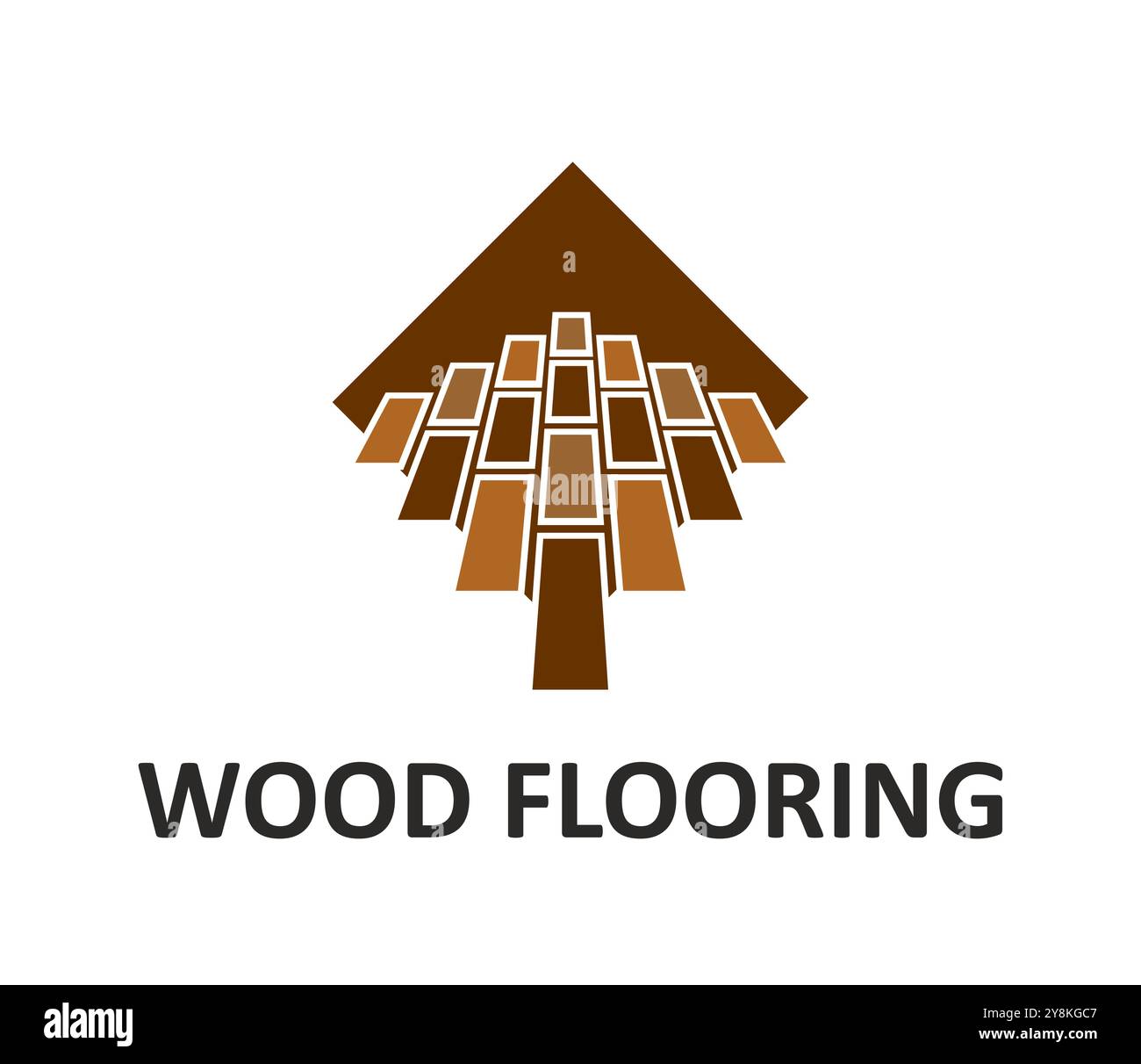 Wooden floor icon, wood parquet tile and flooring service. Isolated ...