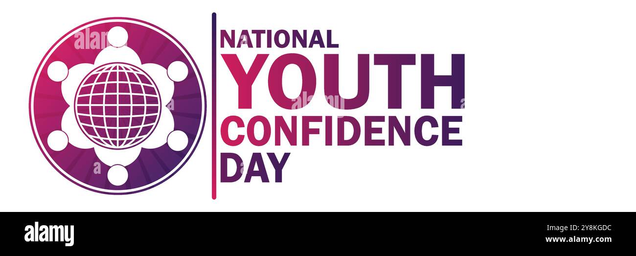 National Youth Confidence Day. Suitable for greeting card, poster and ...