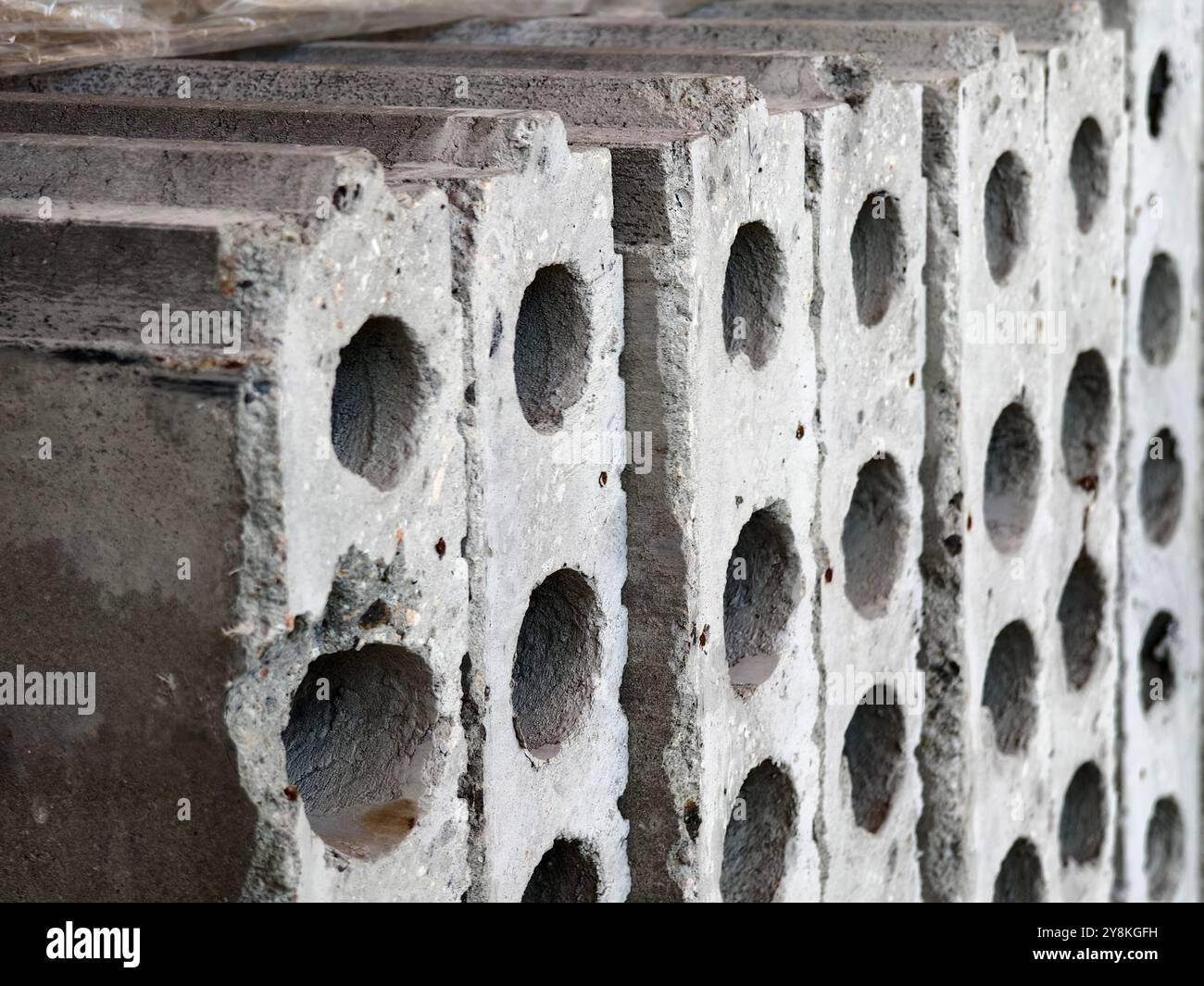 A large stack of concrete slabs on a construction site Stock Photo - Alamy