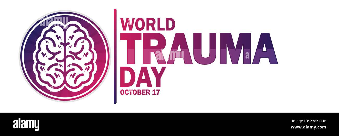 World Trauma Day. October 17. Suitable for greeting card, poster and ...