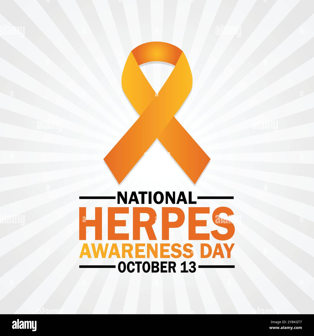 National Herpes Awareness Day. October 13. Holiday concept. Template ...