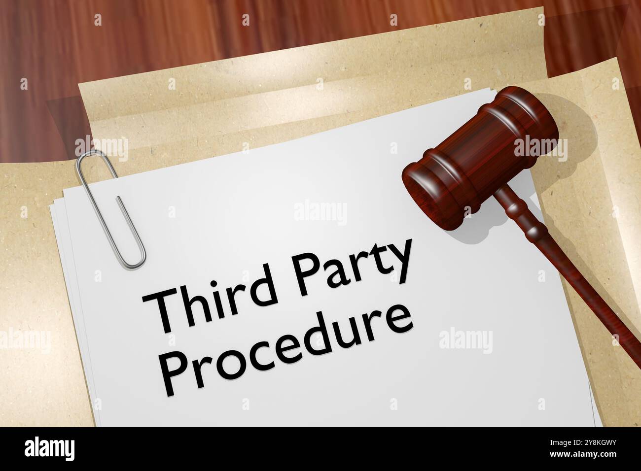 Third Party Procedure title on a legal document Stock Photo - Alamy