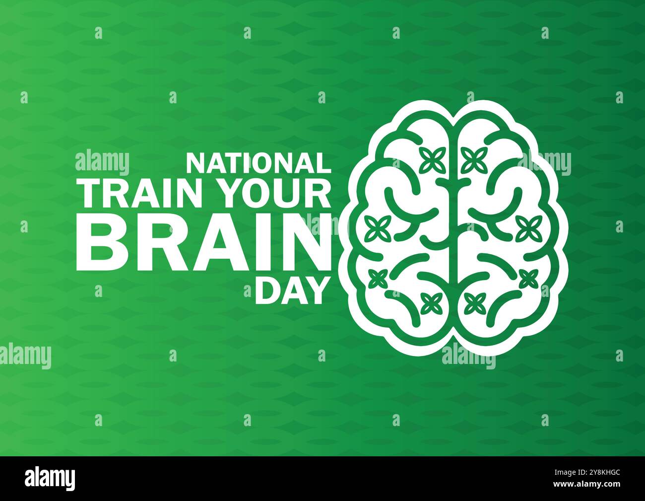National Train Your Brain Day wallpaper with shapes and typography ...