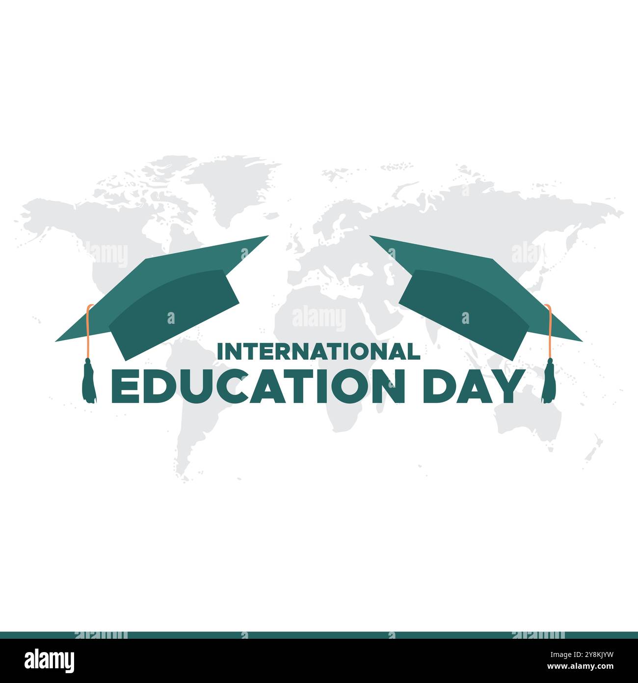 Education Day, 11 November, greeting card, stock illustration ...