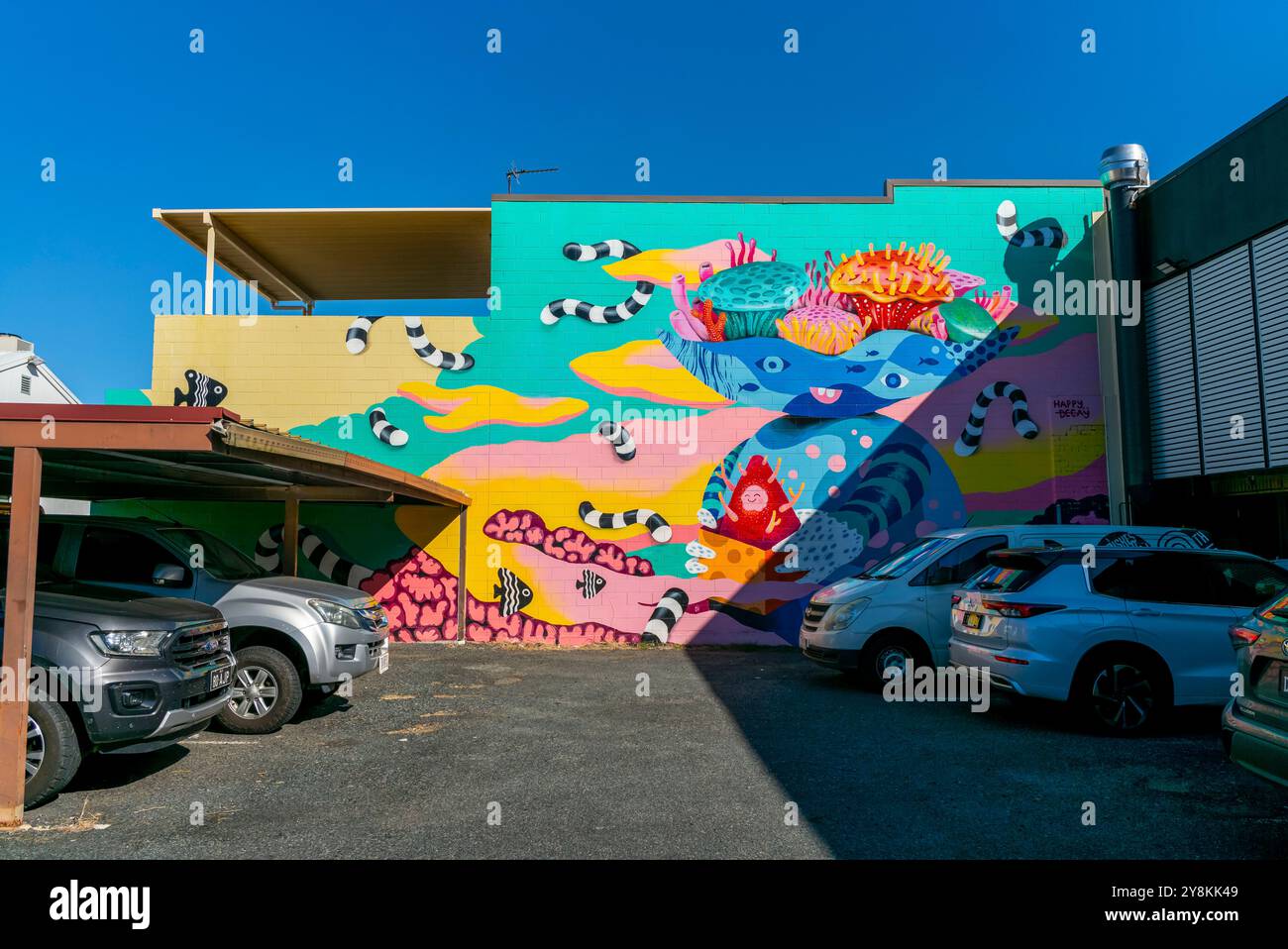 Street art in the 9th laneway in Mackay CBD in queensland, australia ...