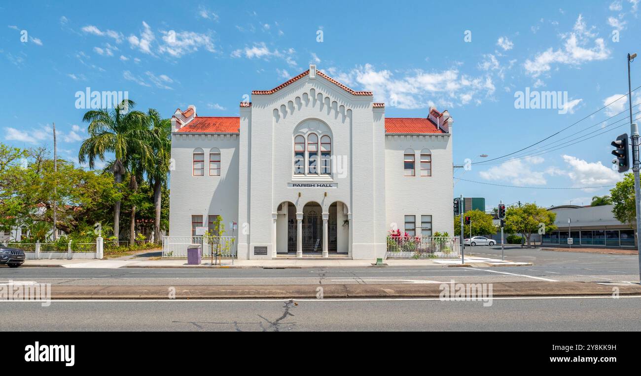 The old stuccoed parish hall adjoining the Holy Trinity Anglican Church ...