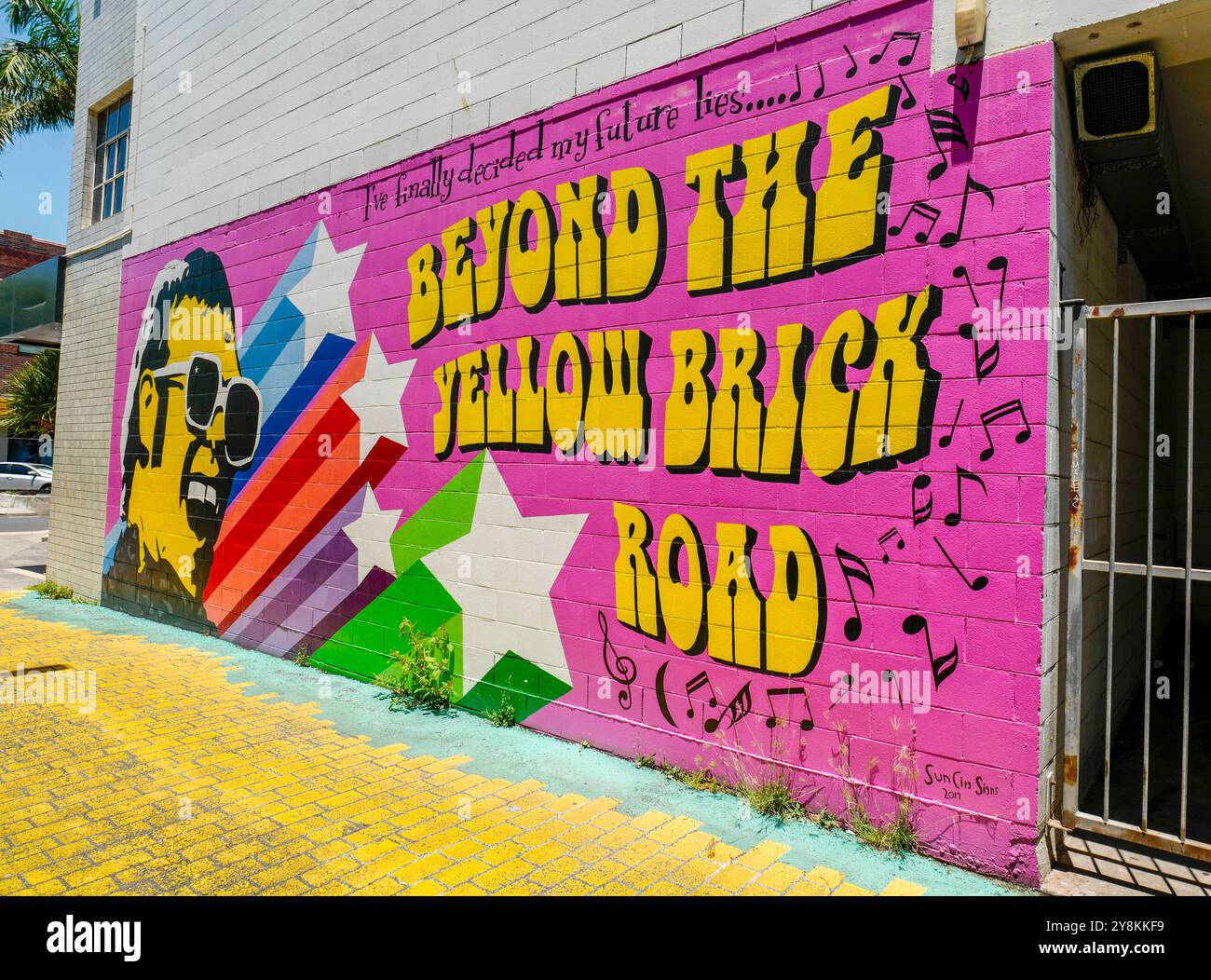 Beyond The Yellow Brick Road mural in Mackay, queensland, australia ...