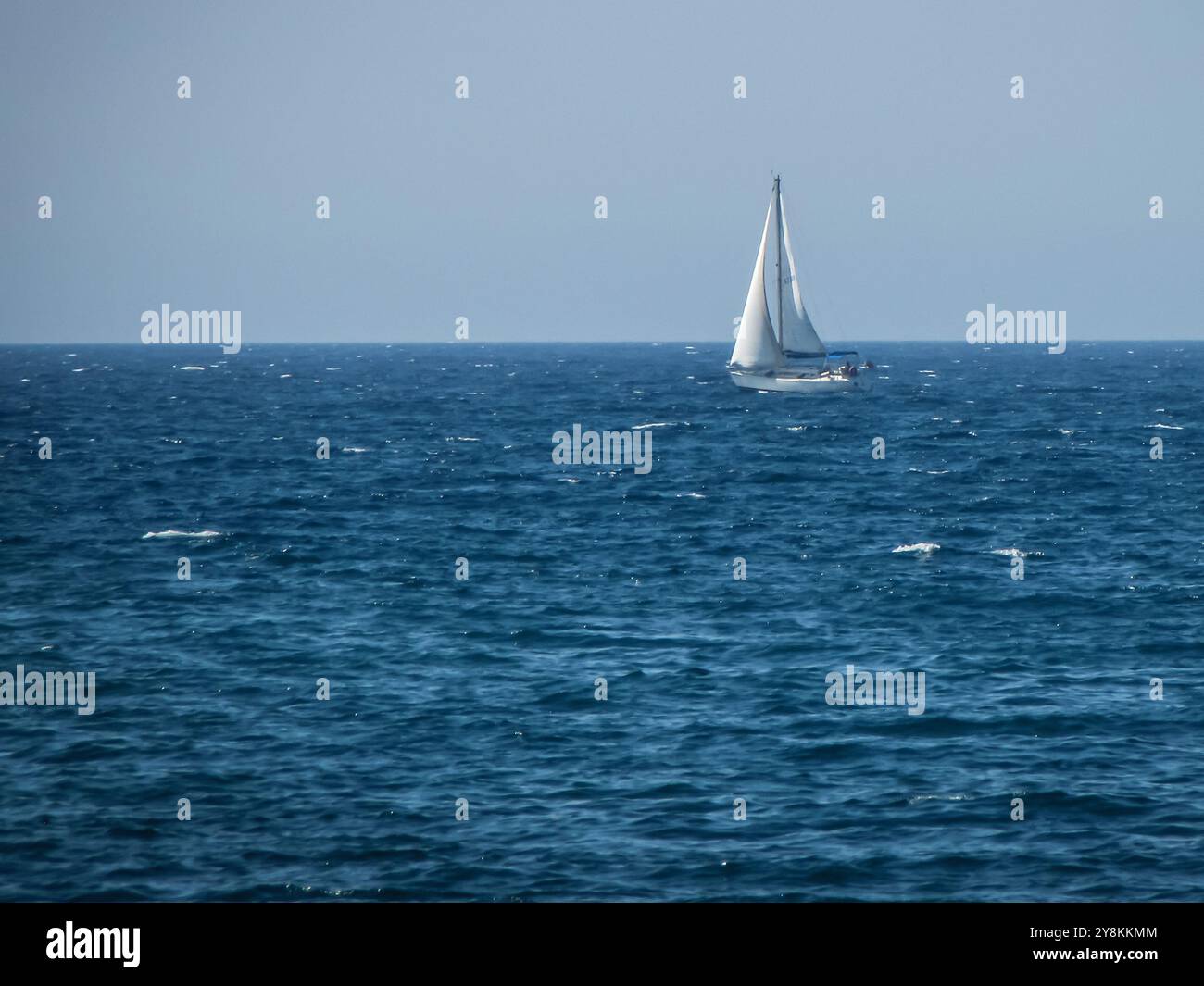 sailboat on the sea Stock Photo - Alamy