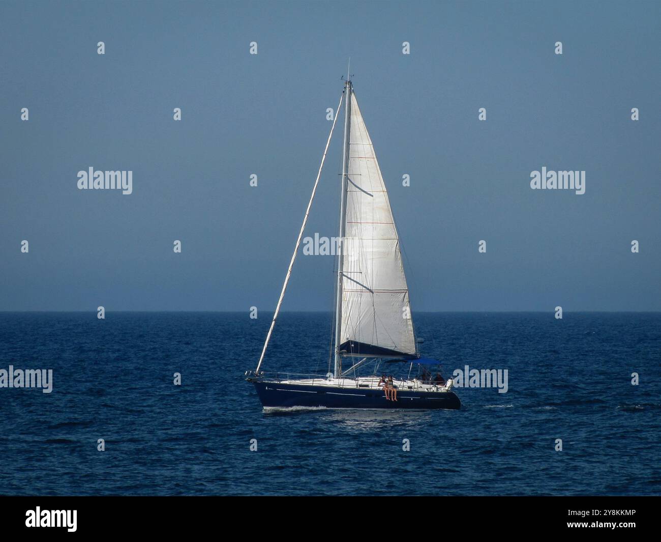 sailboat on the sea Stock Photo - Alamy