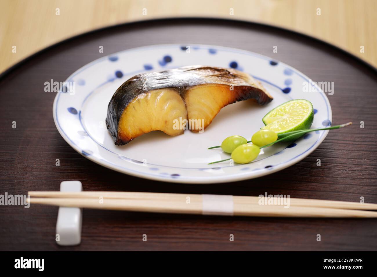 Sawara Saikyo-yaki (grilled Japanese spanish mackerel marinated in ...