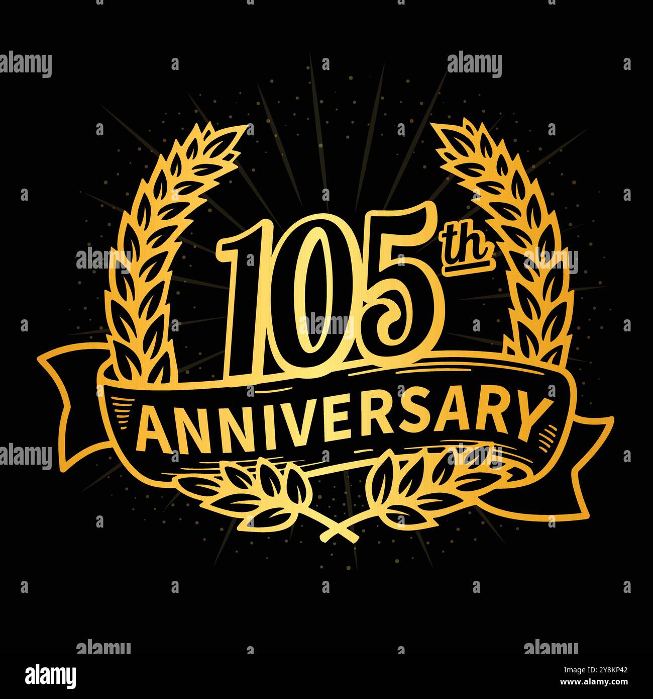 105 years anniversary celebration logotype. 105th anniversary logo ...