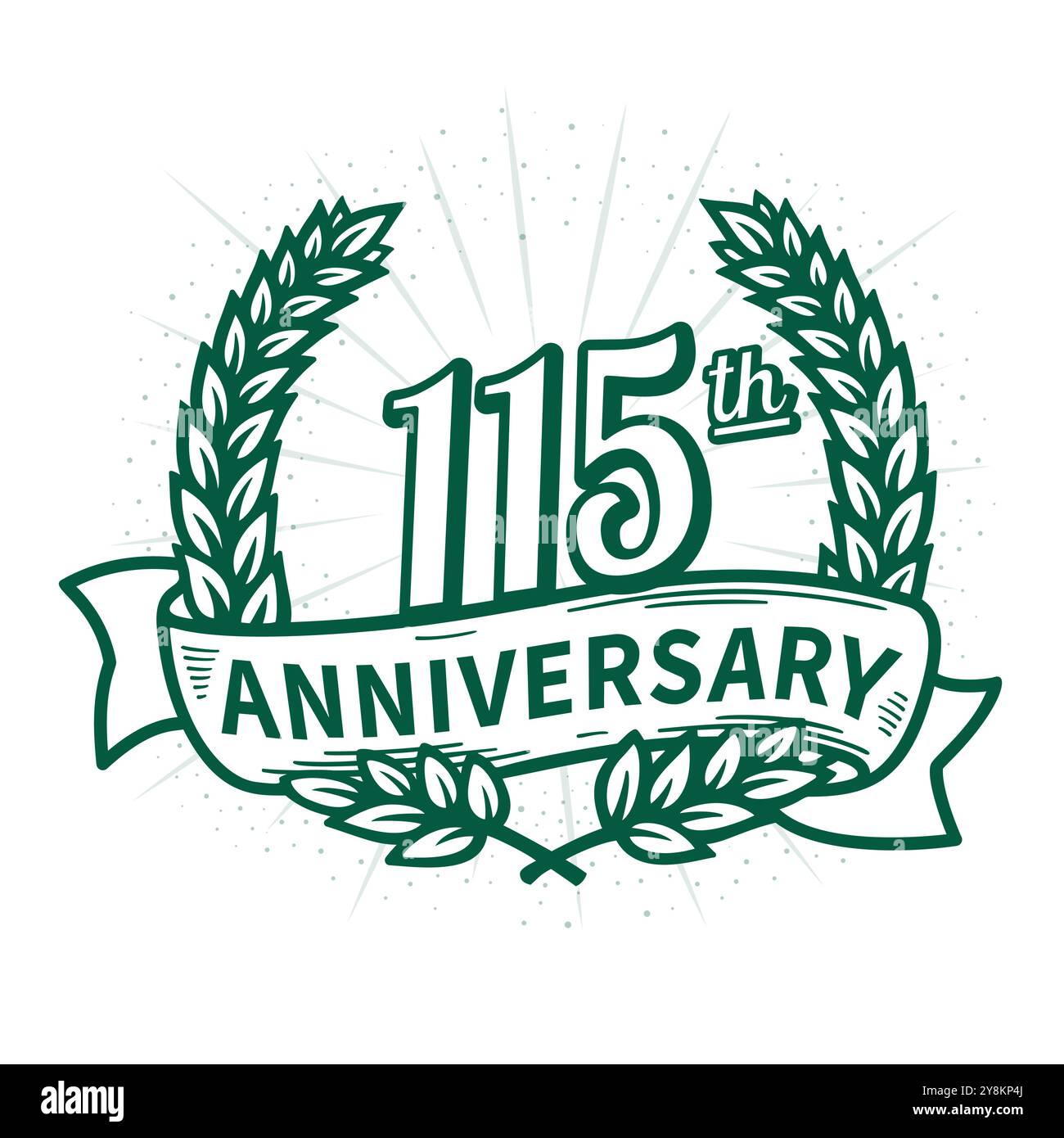 115 years anniversary celebration logotype. 115th anniversary logo ...