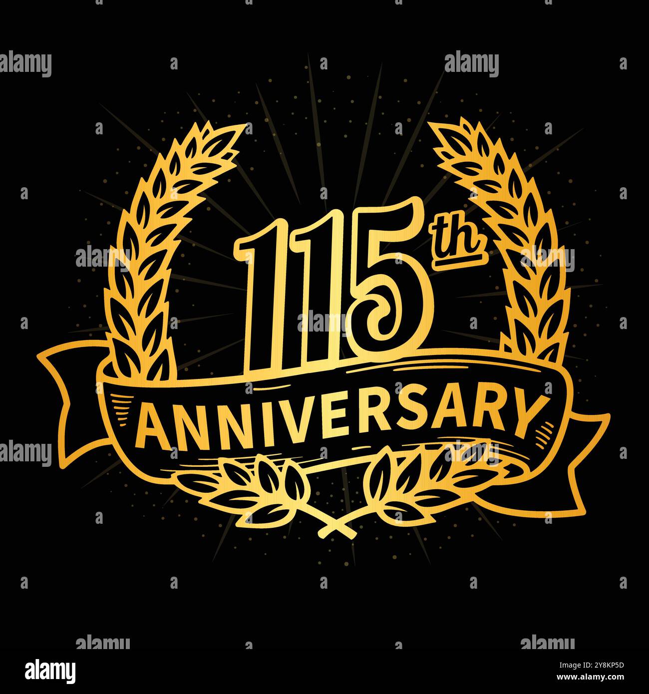 115 years anniversary celebration logotype. 115th anniversary logo ...