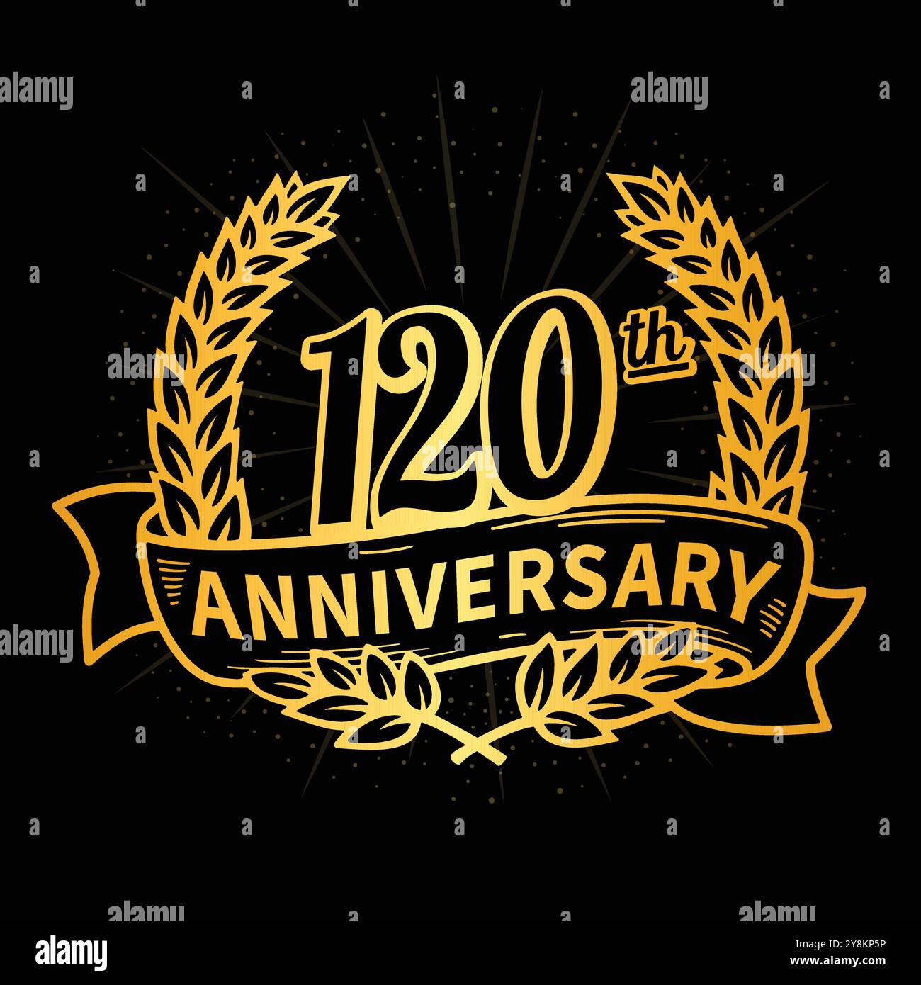 120 years anniversary celebration logotype. 120th anniversary logo. Vector and illustration ...