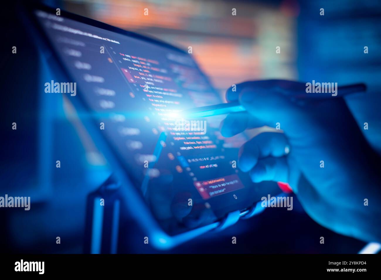 Programming code abstract screen of software developer Stock Photo - Alamy