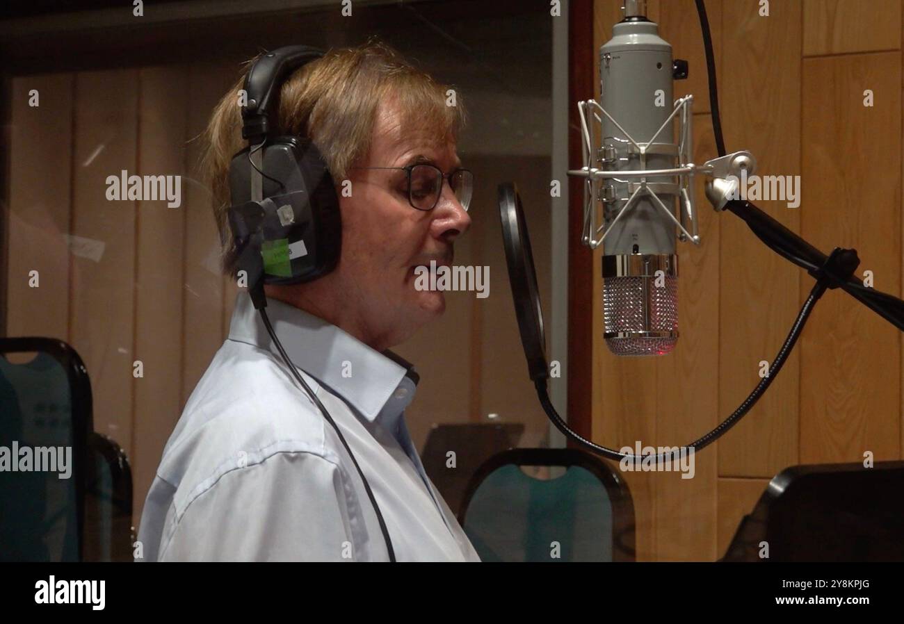 Paul Studer at the Angel Studios in Islington, London, during the ...