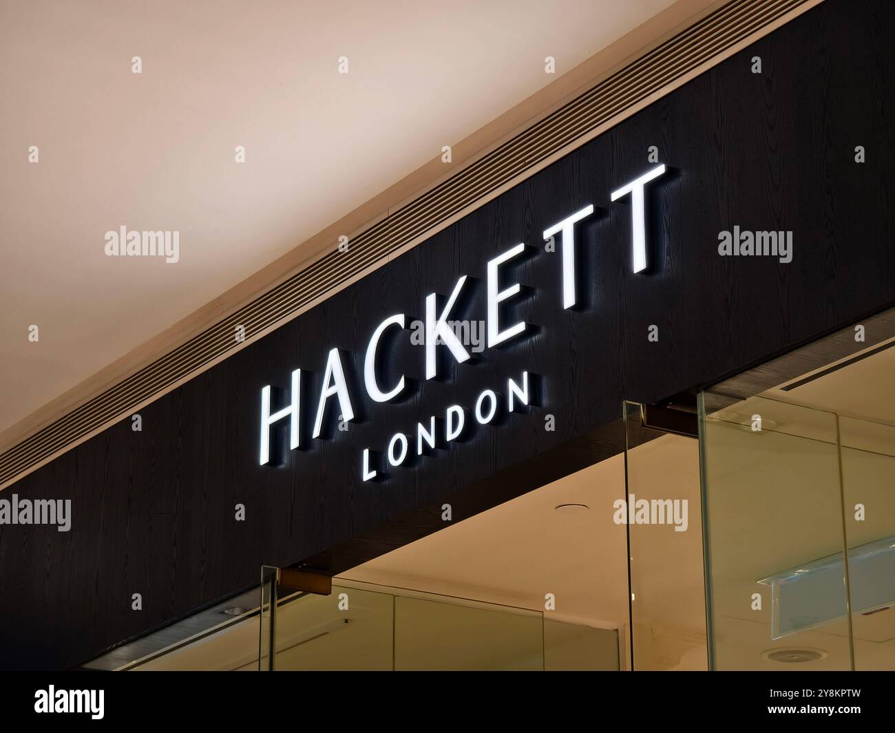 KUALA LUMPUR, MALAYSIA - AUGUST 28, 2024: Hackett brand retail shop in ...