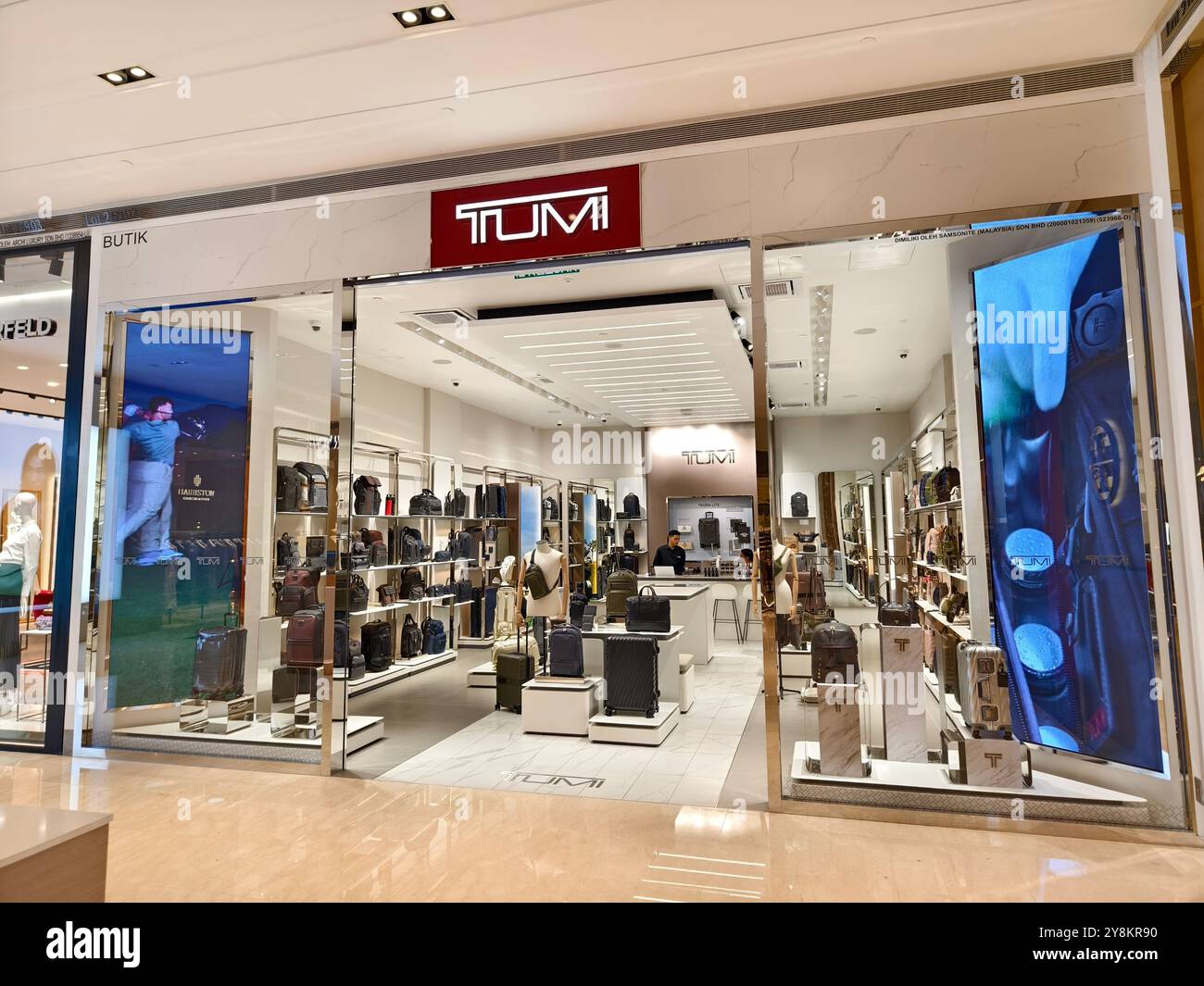 KUALA LUMPUR, MALAYSIA - AUGUST 28, 2024: Tumi brand retail shop in the ...