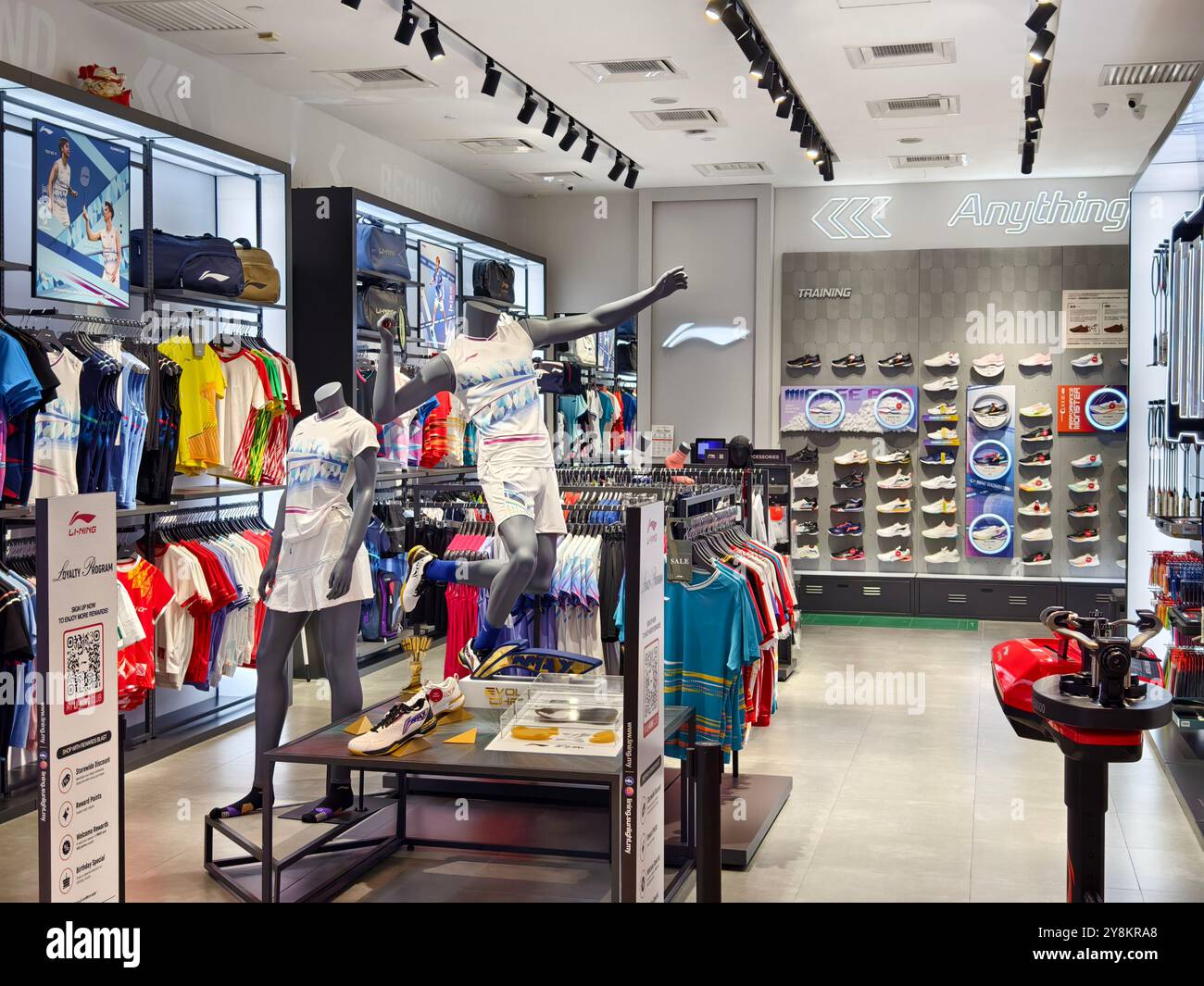 KUALA LUMPUR, MALAYSIA - AUGUST 28, 2024: Li Ning brand retail shop in ...