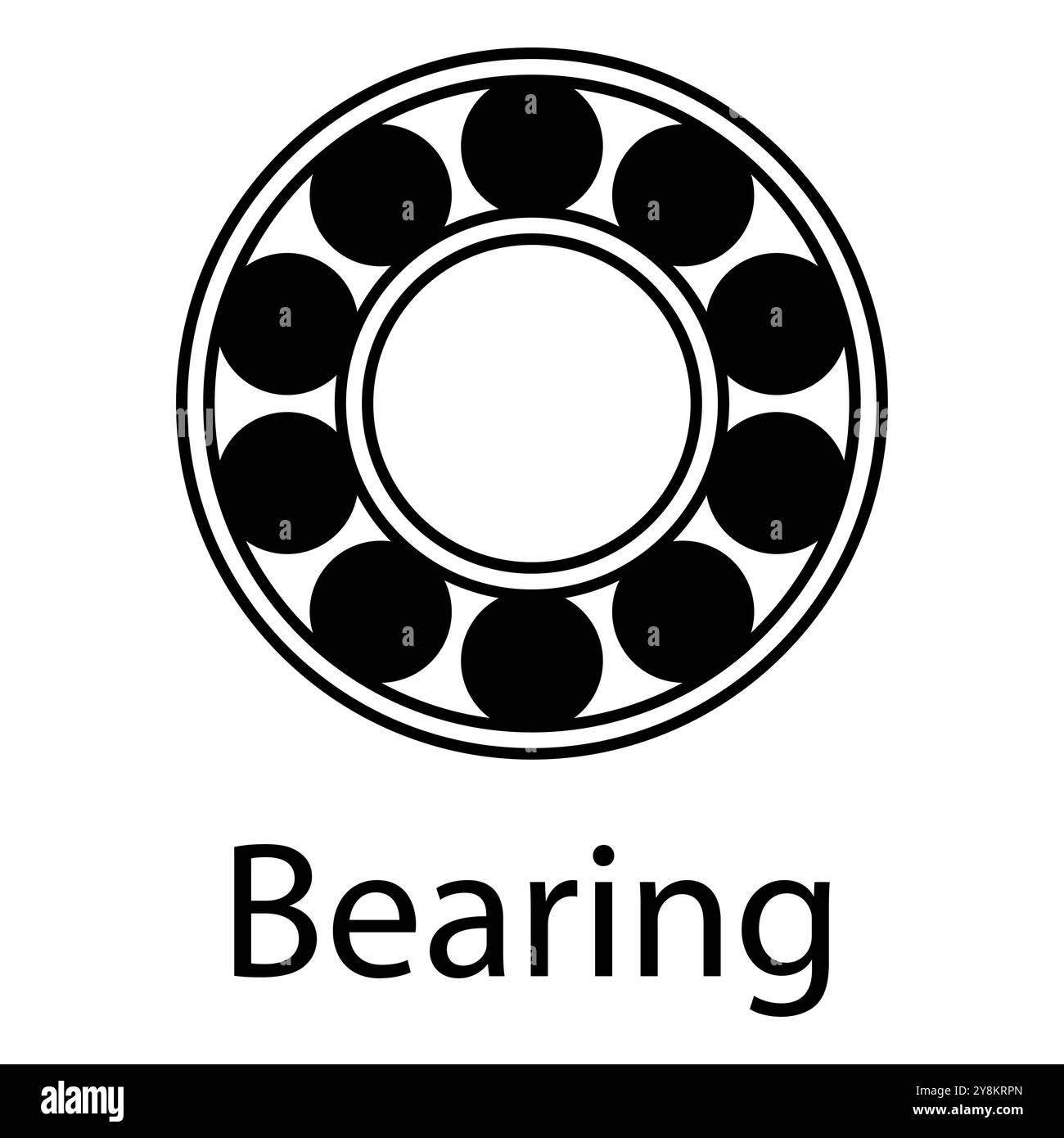 Bearing wheel icon, rolling ball sign, flat web design vector ...