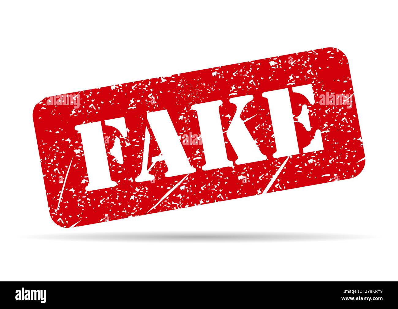 Fake stamp shadow symbol, label sticker sign button, text banner vector ...