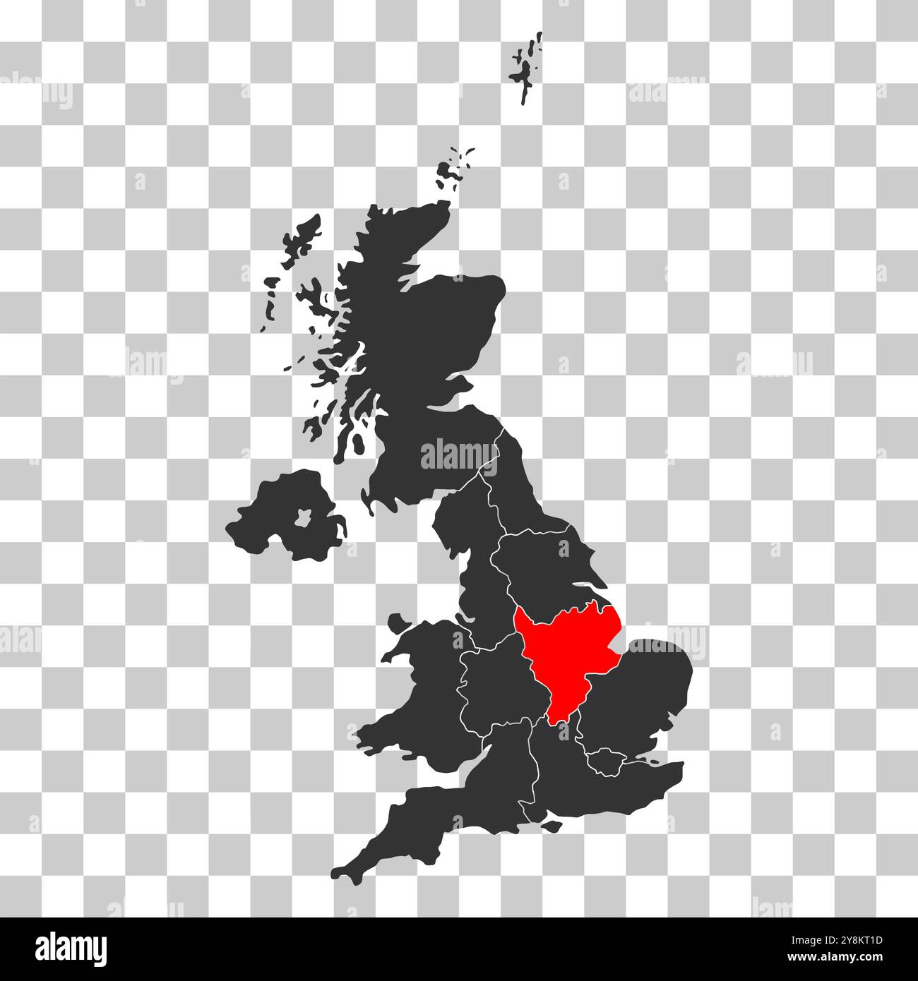 East midlands of United Kingdom of Great Britain and Northern Ireland ...