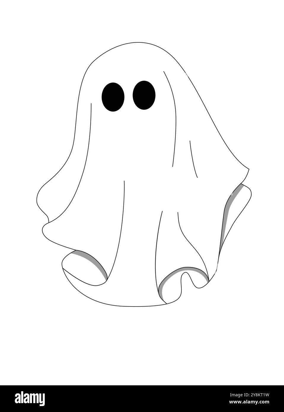 Funny white helloween ghost Stock Vector Images - Alamy