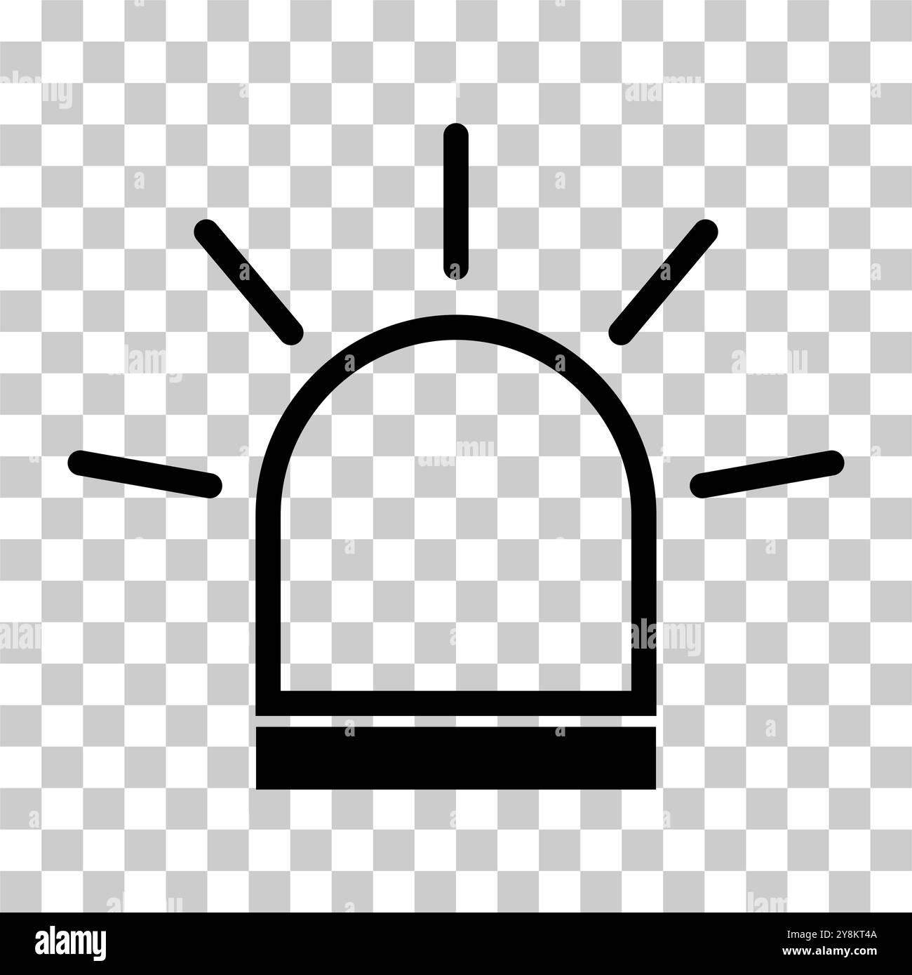 Siren fire alarm sign, signal danger light symbol, ambulance police ...