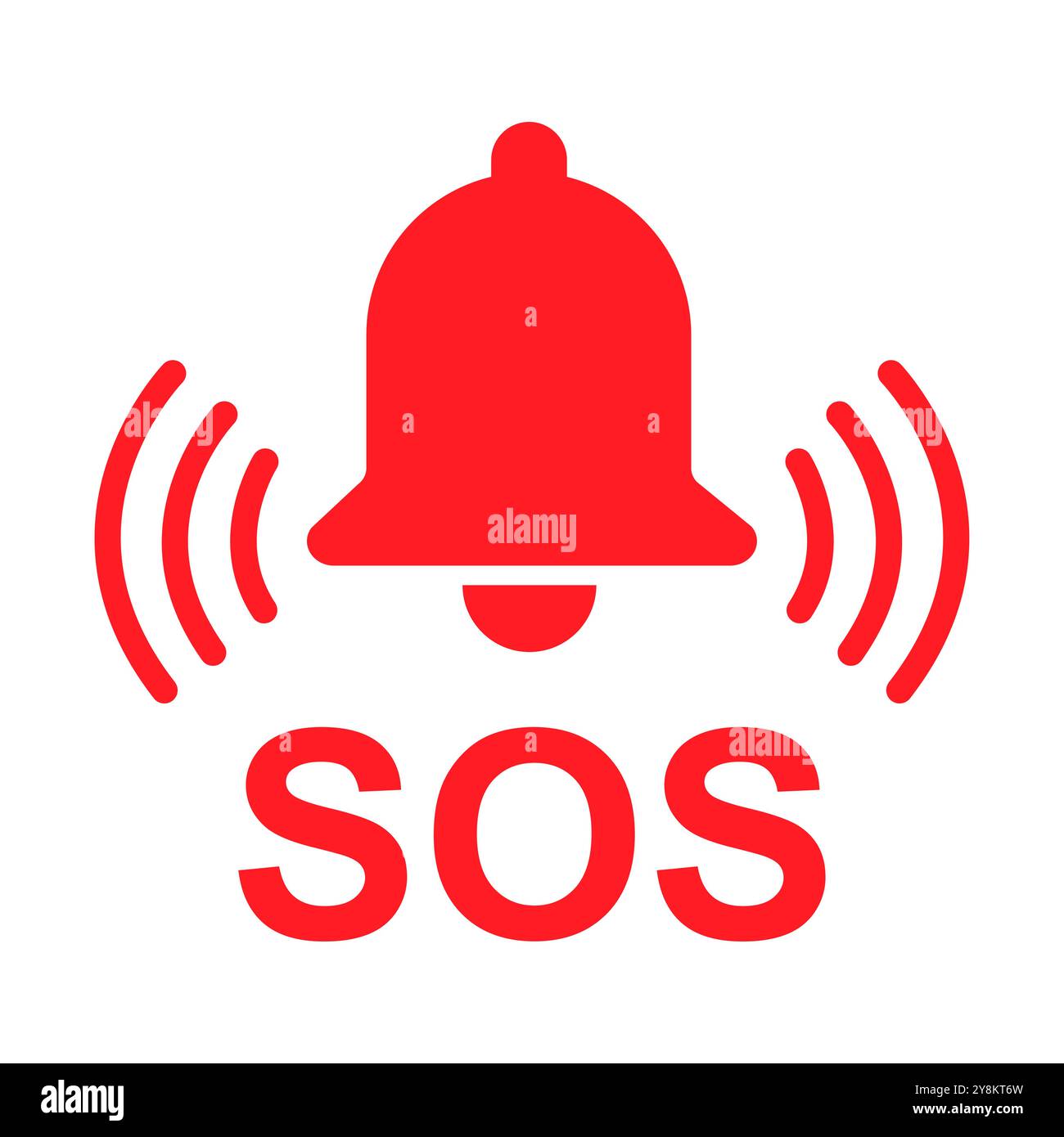 SOS help icon, safety support alert flat design, save vector ...