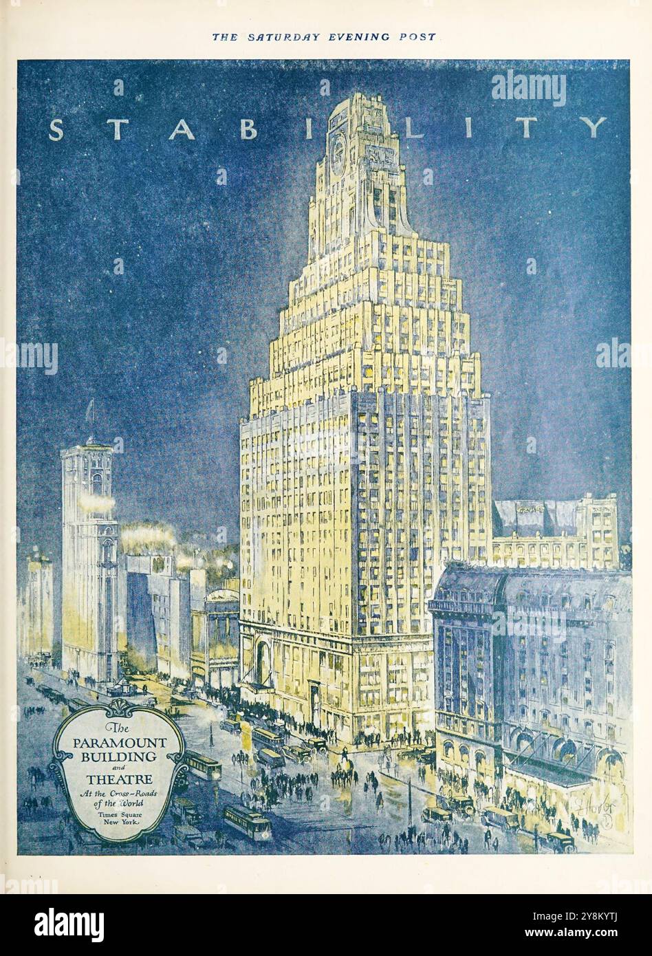 The Paramount Building and Theatre in New York. Vintage American ...