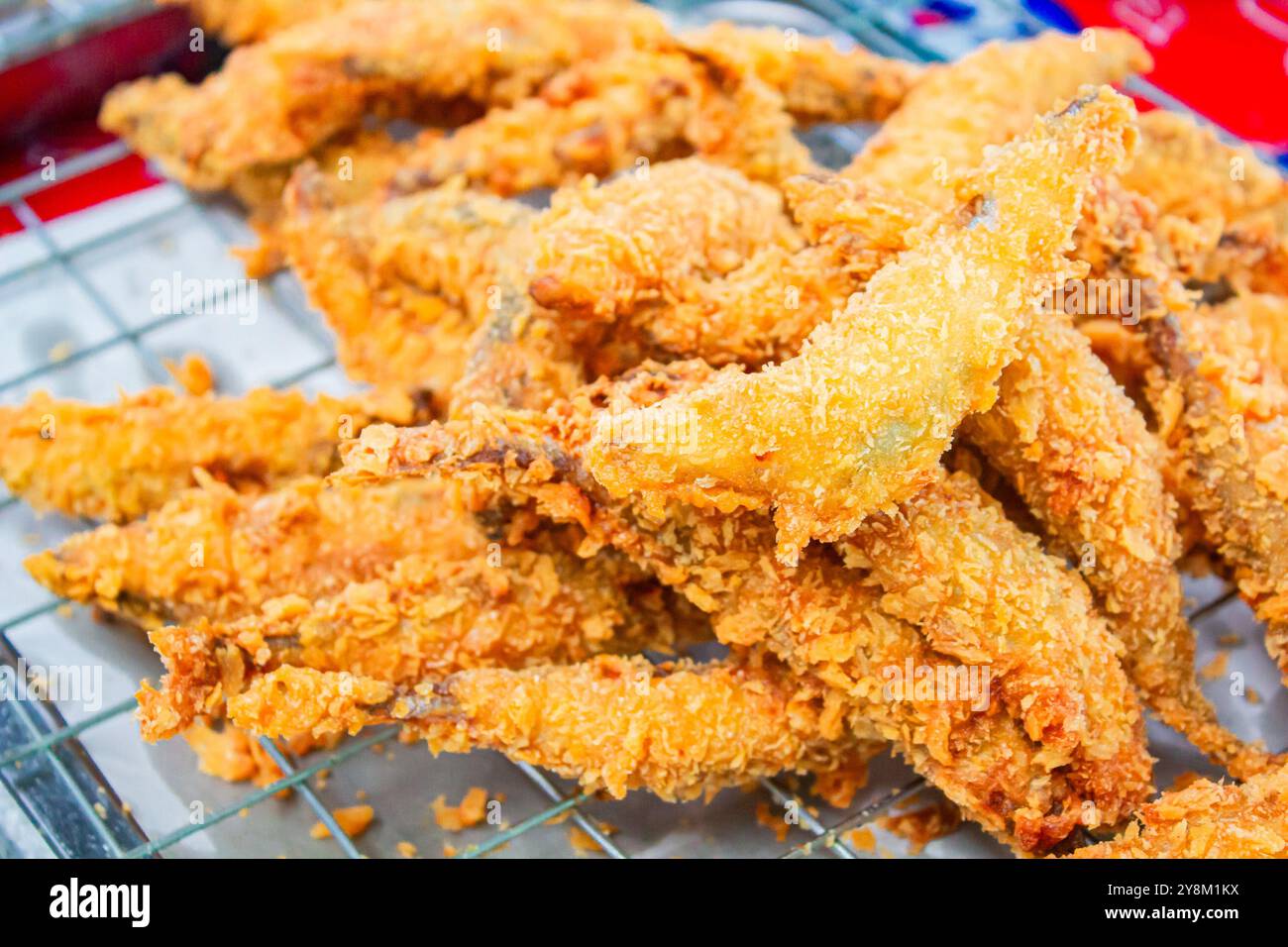 Deep fried Capelin Fish (Shishamo), Thai fried battered egg fish Stock ...