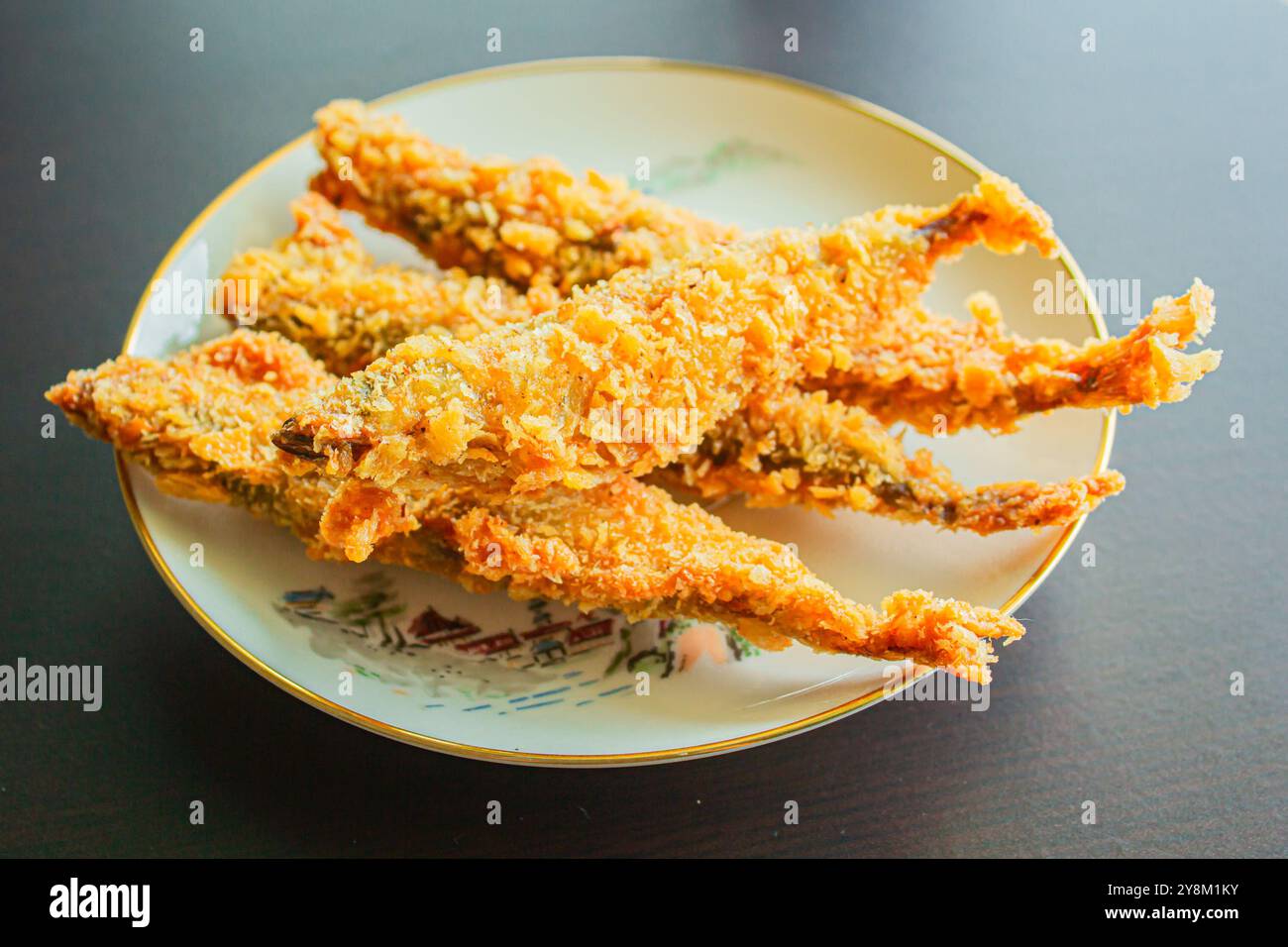 Deep fried Capelin Fish (Shishamo), Thai fried battered egg fish Stock ...