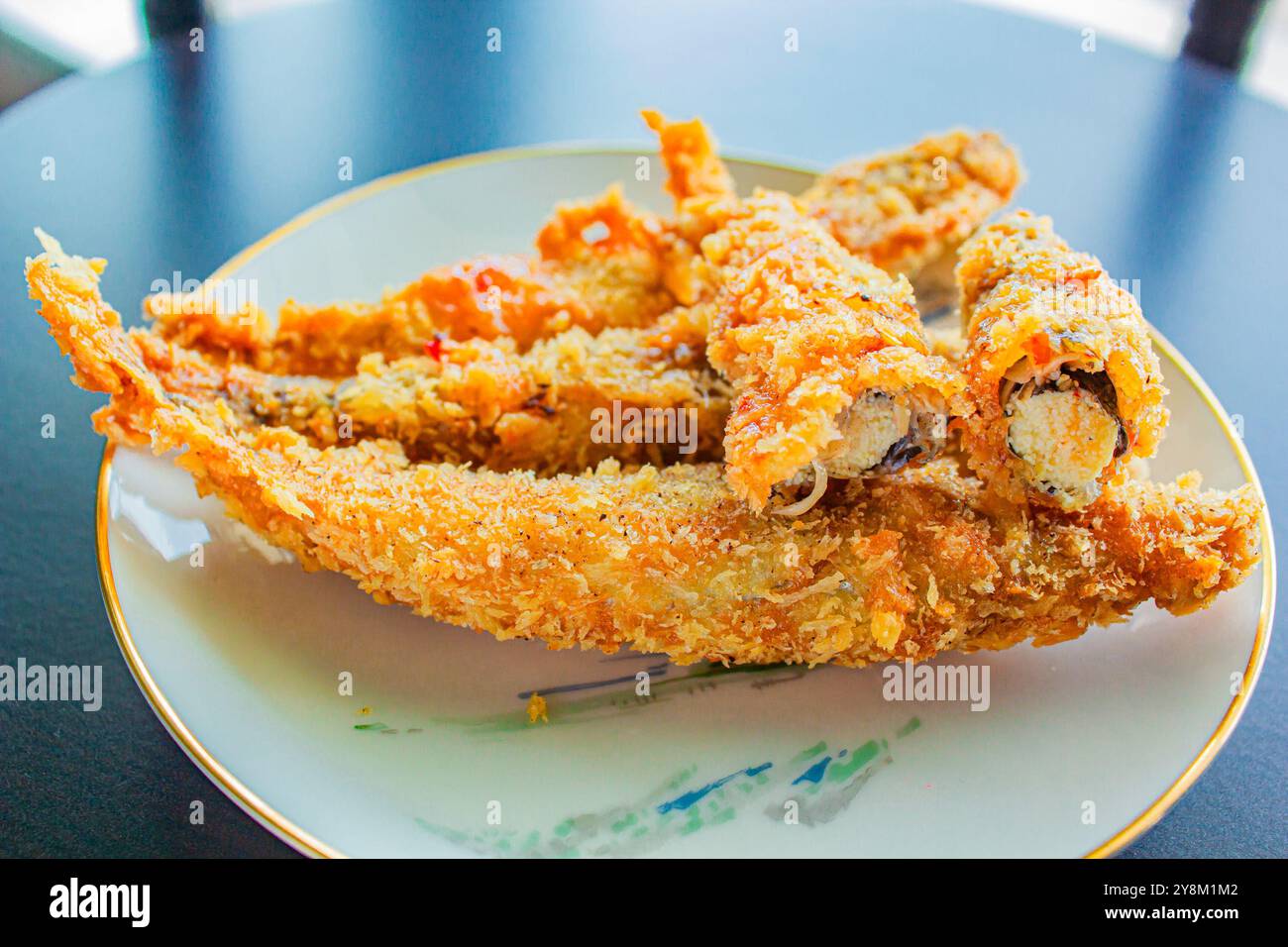 Deep fried Capelin Fish (Shishamo), Thai fried battered egg fish Stock ...