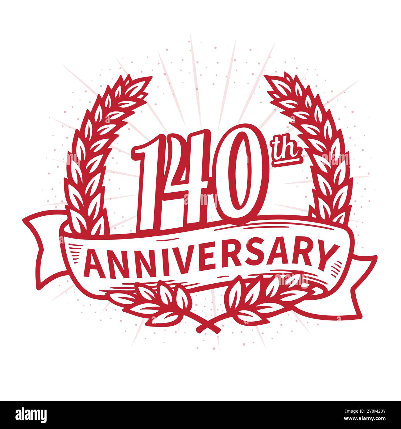 140 years anniversary celebration logotype. 140th anniversary logo ...