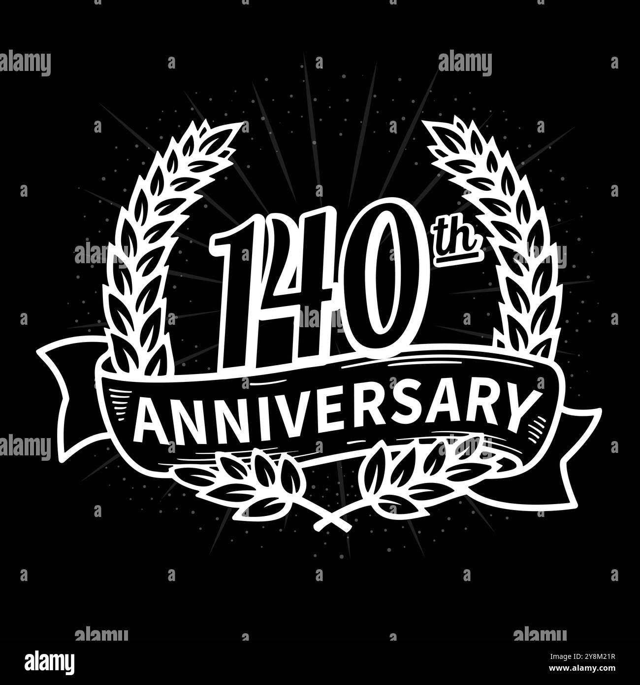 140 years anniversary celebration logotype. 140th anniversary logo ...