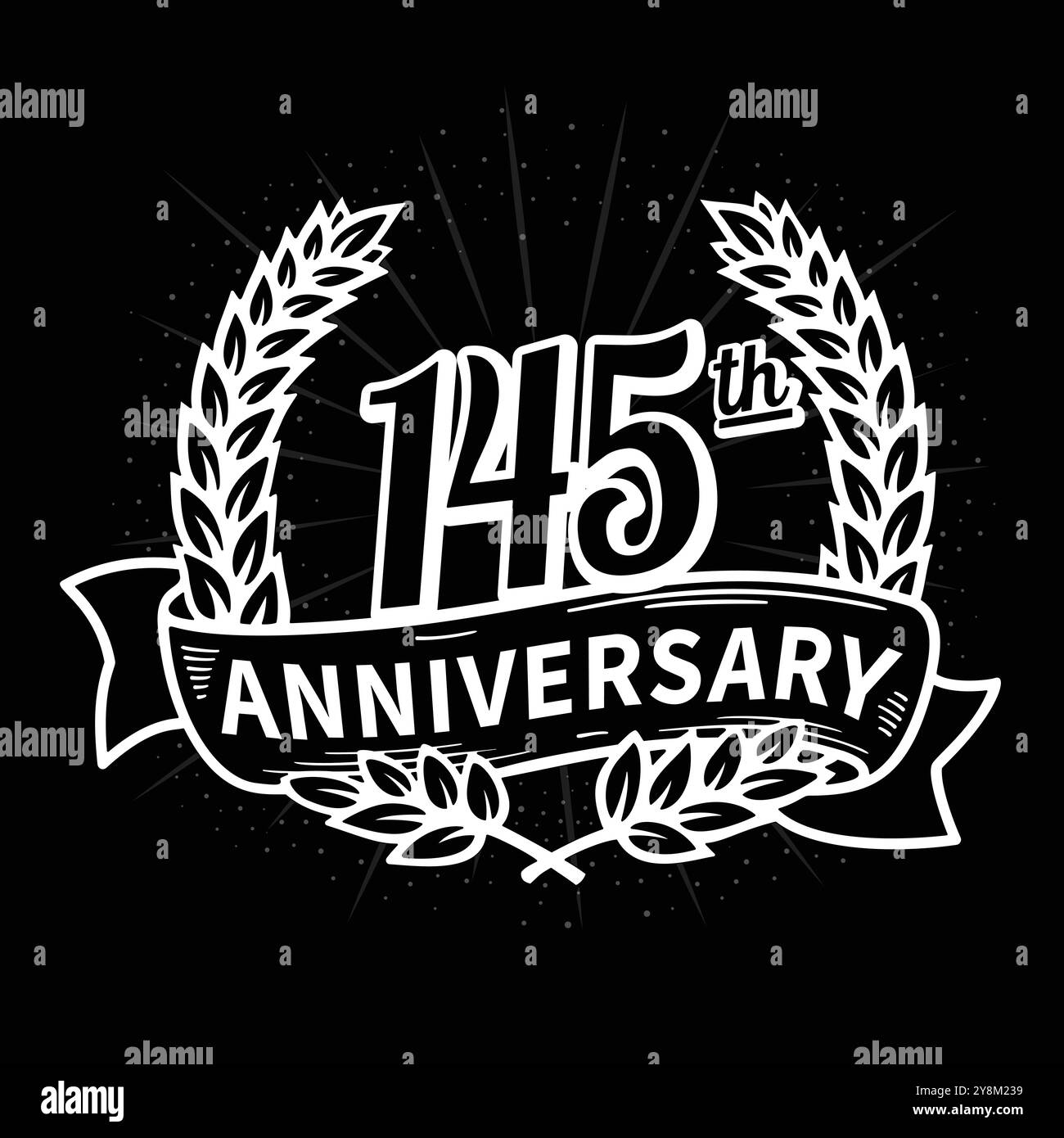 145 years anniversary celebration logotype. 145th anniversary logo ...