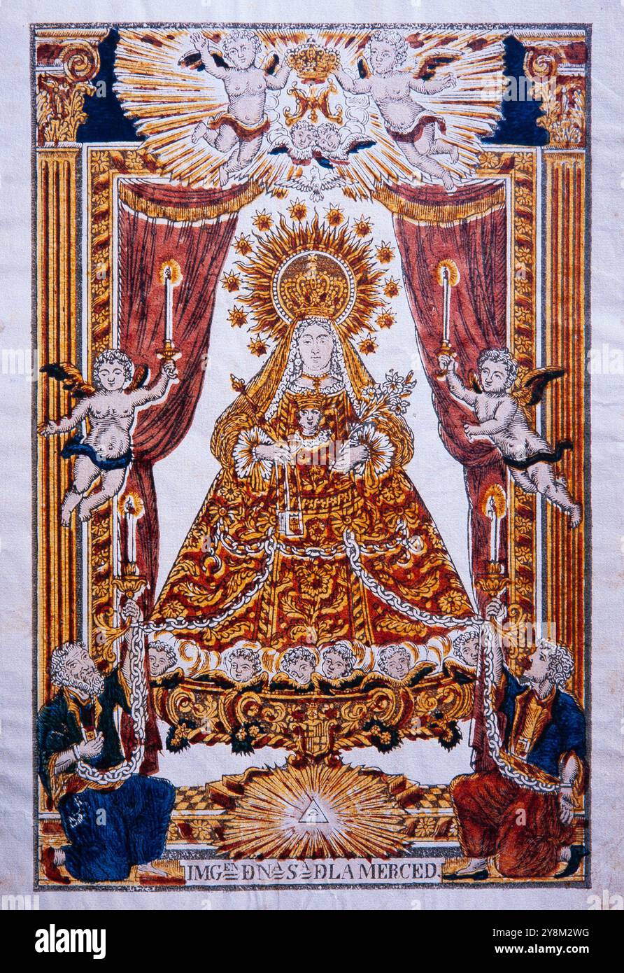 Virgen de la Merced (Mare de Déu de la Mercè), siglo XIX. IMHB Stock ...
