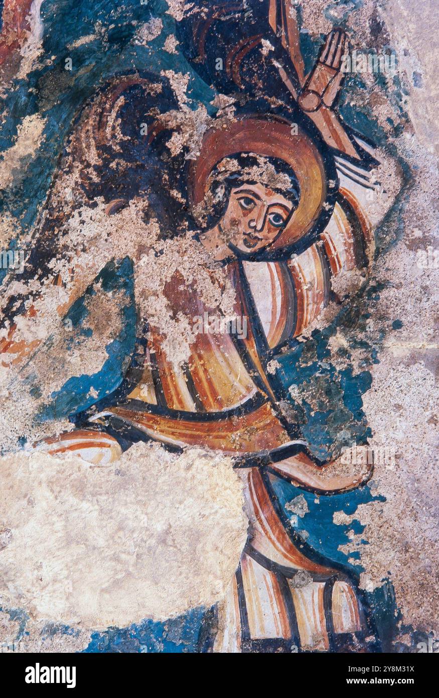 Detalle de las pinturas del ábside de Santa Maria de Mur, siglo XII ...