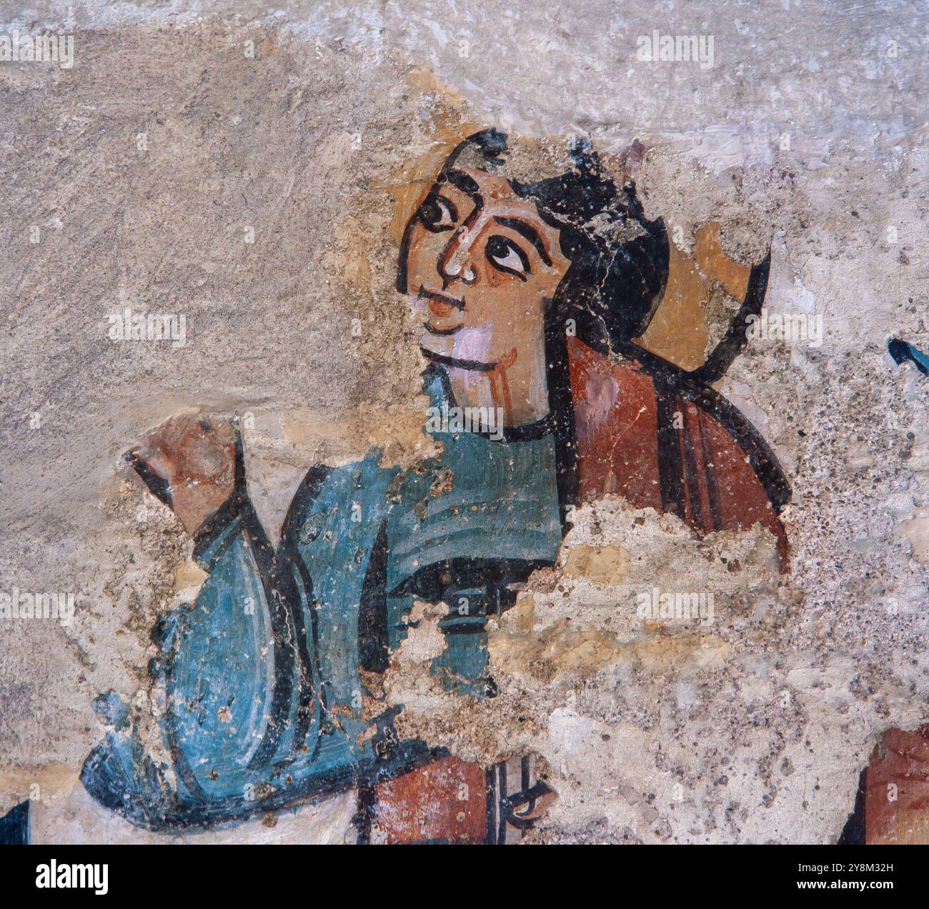 Detalle de las pinturas del ábside de Santa Maria de Mur, siglo XII ...