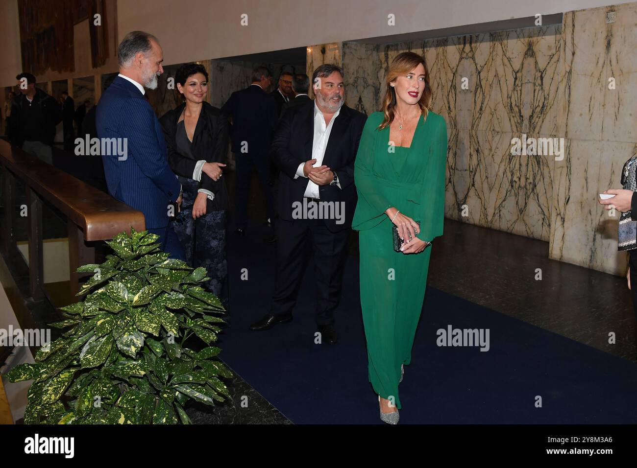 Rome: Congress Palace at Eur. 100 Years of Public Service. In the photo ...