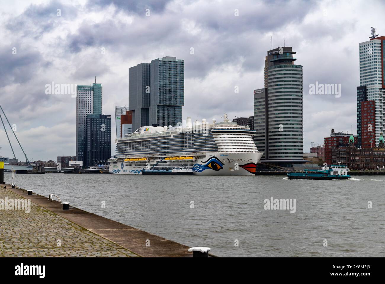 Rotterdam, Netherlands - April 1, 2024: AIDAnova cruise ship docked by ...